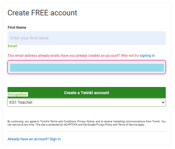 How Do I Create A Free Twinkl Account? – TwinklCares (Australia)